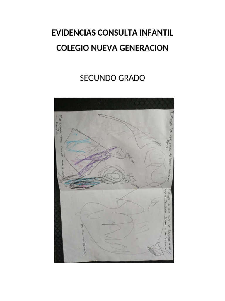 Evidencias Consulta Infantil - Colegio Nueva Generacion | PDF
