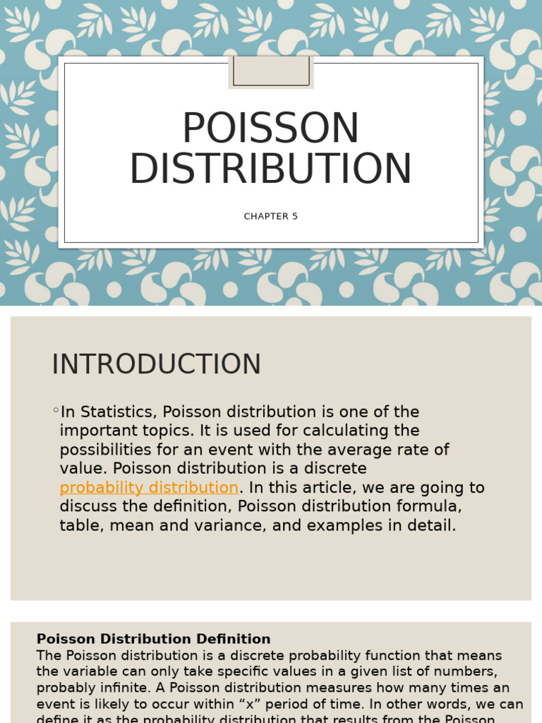 Understanding Poisson Distribution Basics | PDF | Poisson Distribution ...