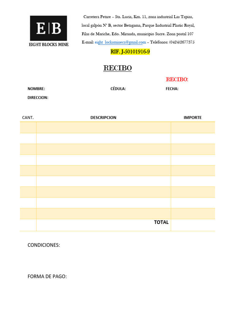 Formato de Recibo | PDF