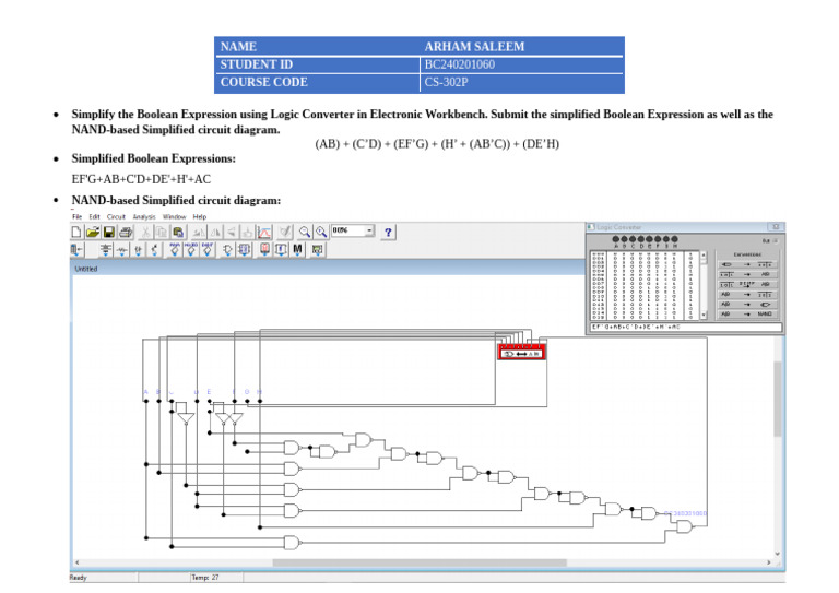 CS-302P Assigment No1 | PDF