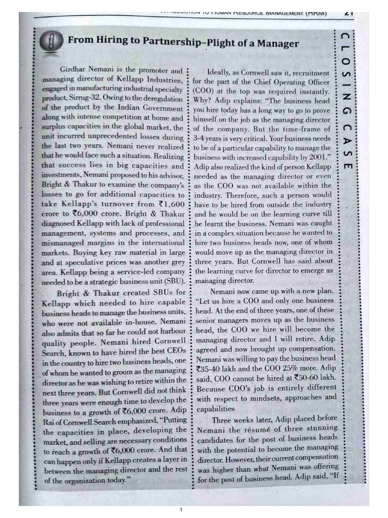 HRM 1 Case Study[2] (1) | PDF