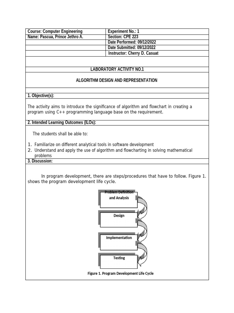 Algorithm Design in C++ Lab | PDF | Algorithms | Computer Program