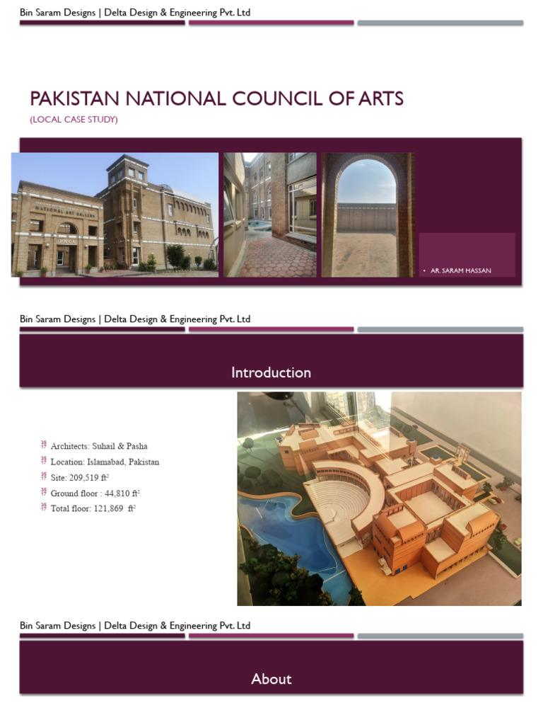Pakistan National Council of Arts: (Local Case Study) | PDF | Tile | Brick