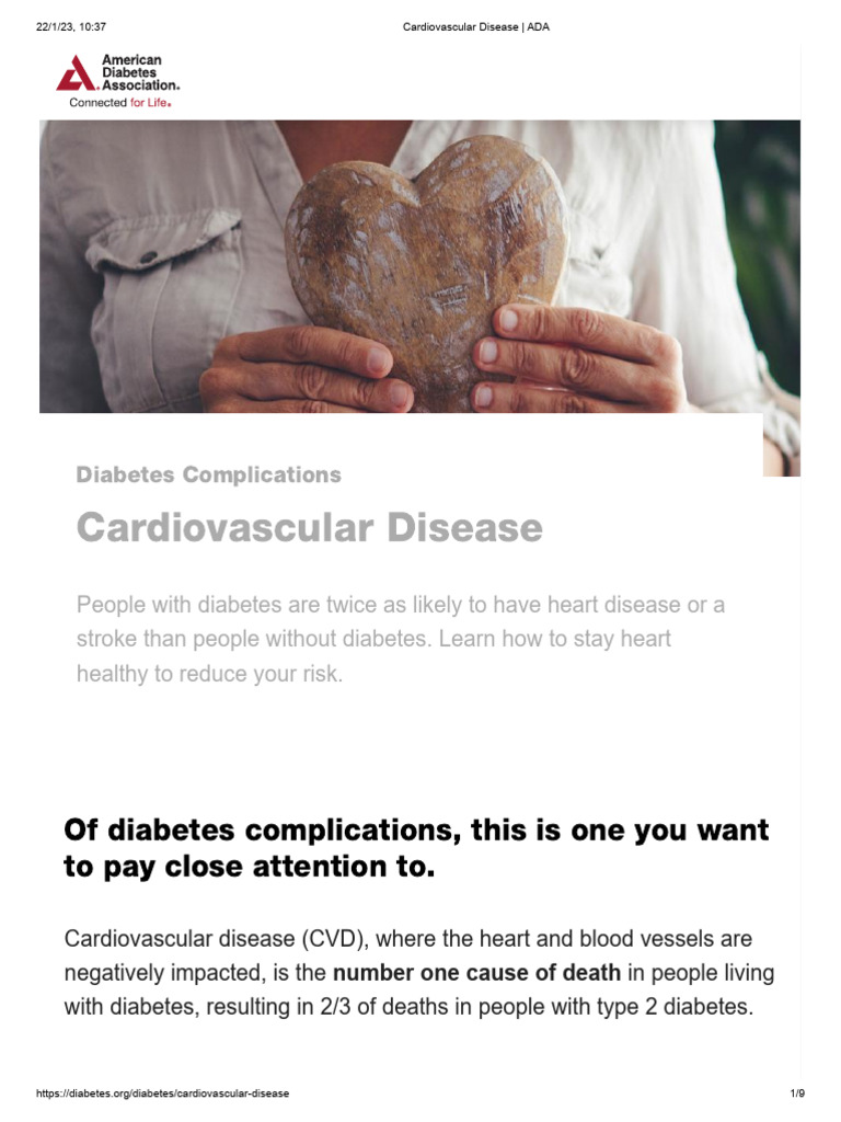 Cardiovascular Disease - ADA | PDF | Cardiovascular Diseases | Diabetes