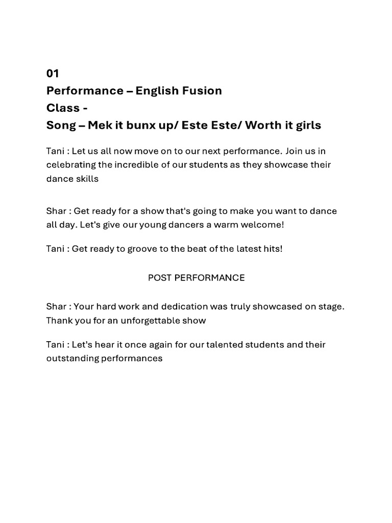 Annual Day Script | PDF