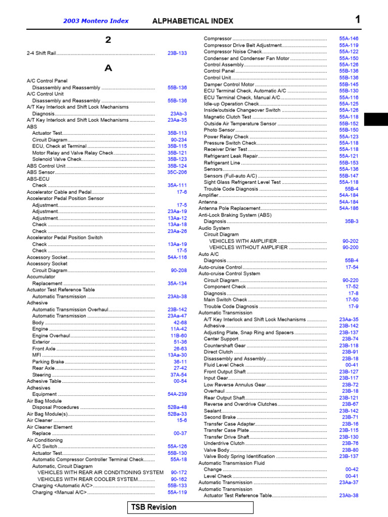 INDEX1 | PDF | Automatic Transmission | Brake