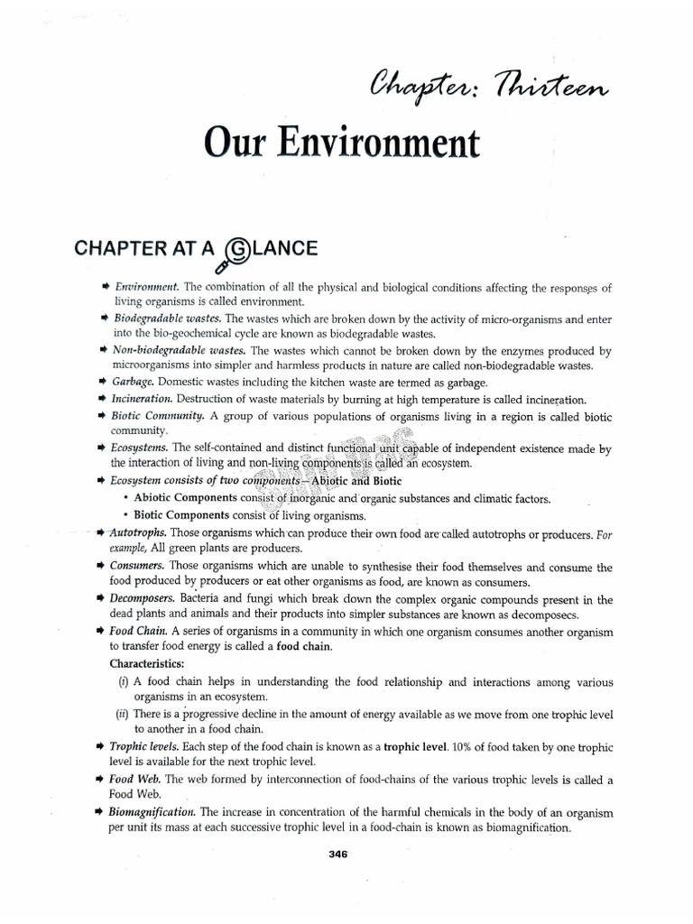 Our Environment | PDF