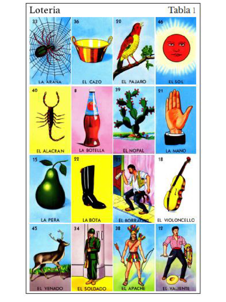 Loteria Cartones | PDF