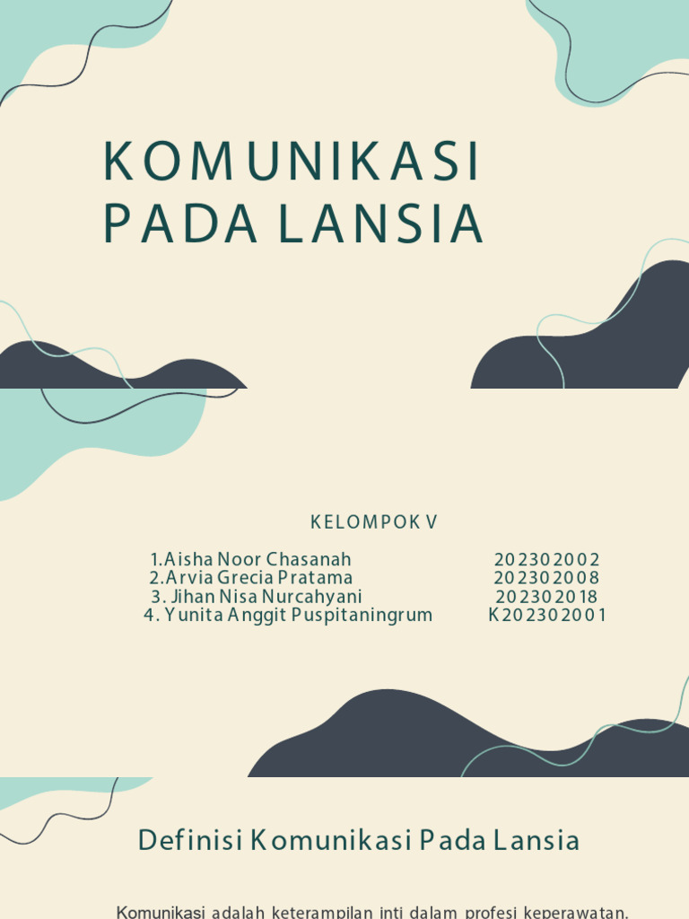 Komunikasi Lansia Kel. V | PDF