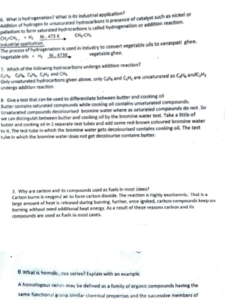 UT5 Carbon and It's Compounds | PDF | Chemistry | Chemical Substances