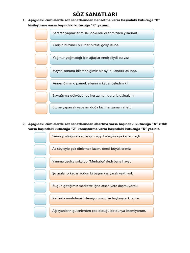 Söz Sanatları - Salih Emre ÖNAL | PDF