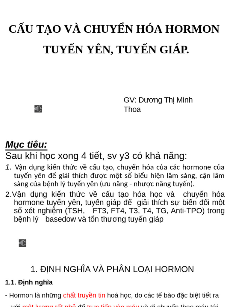 Hormon BÃ I 1 - Elearning | PDF