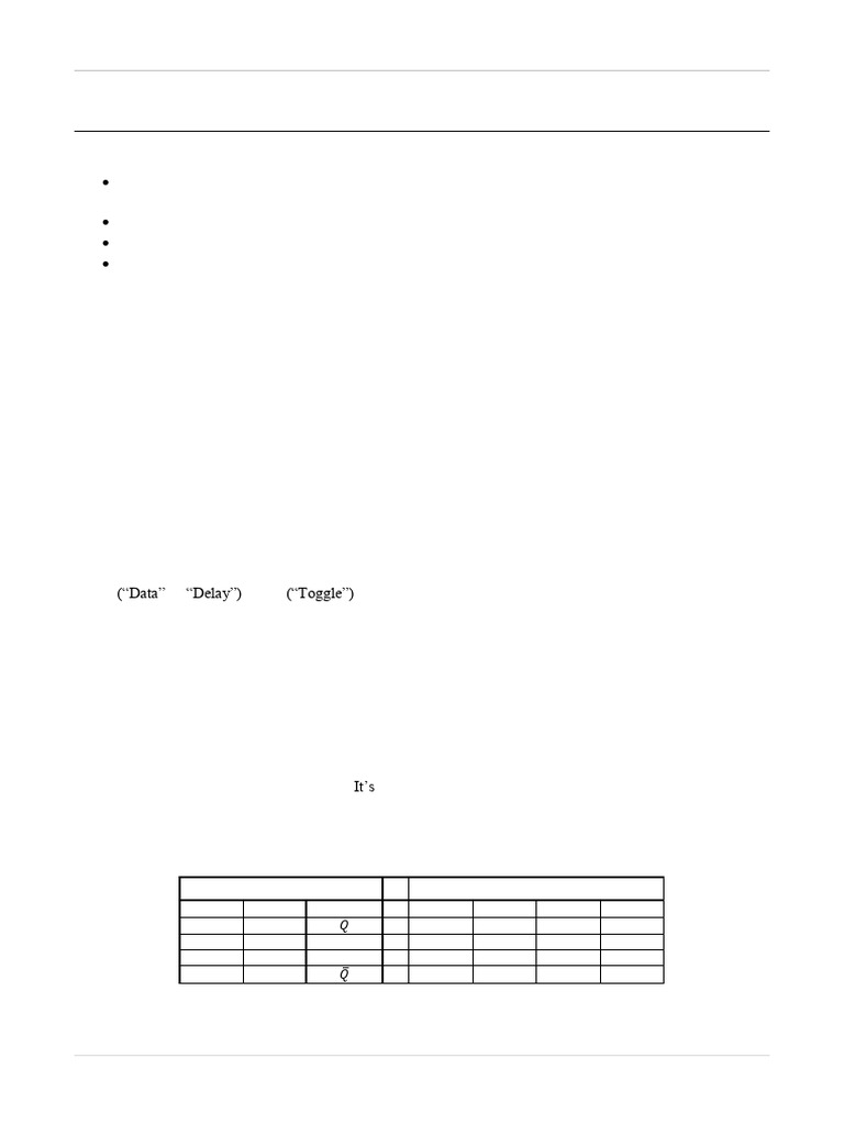CSE231L - Lab 7 - Flip Flops and Registers | PDF | Logic Gate | Digital Electronics