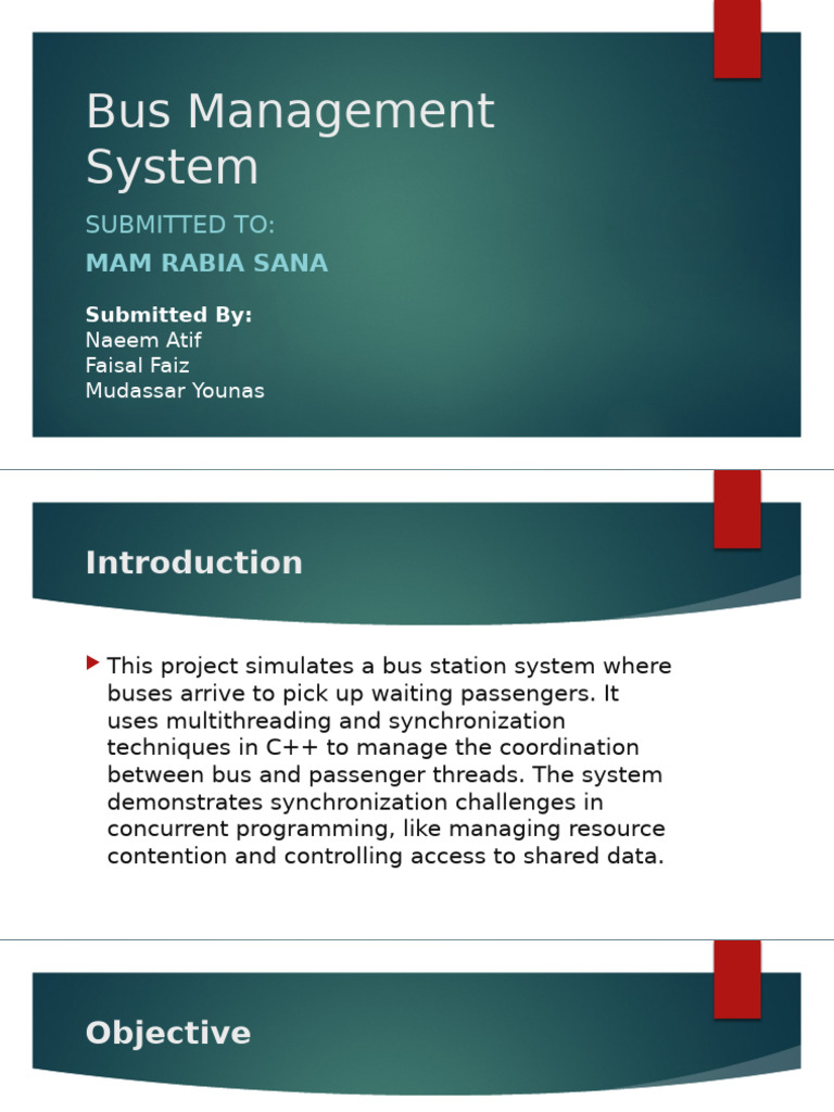 Bus Management System | PDF