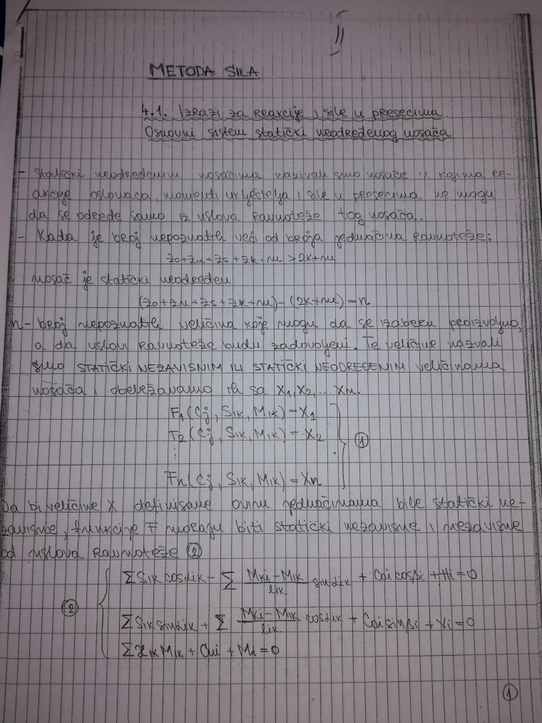 Statika 2 - Skripta 2 | PDF