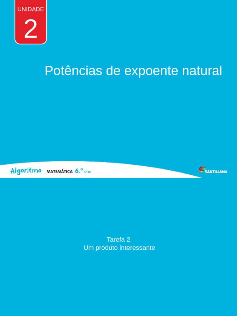 Santillana Mat6 U2 Tarefa2 | PDF