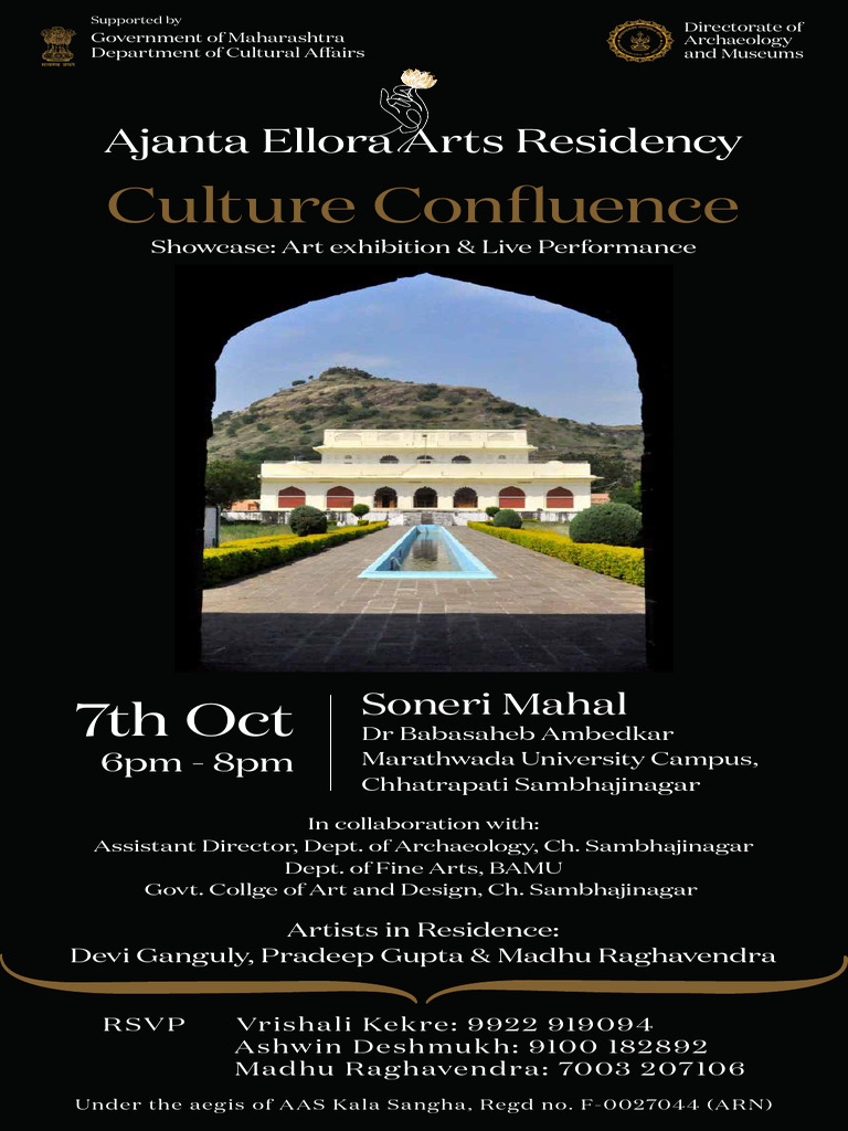 Ajanta Ellora Arts Residency - 7thoct - Invite | PDF | The Arts