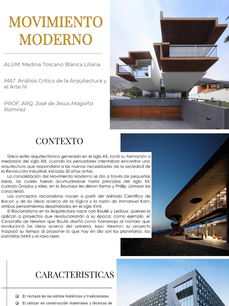 Movimiento Moderno en Arquitectura | PDF