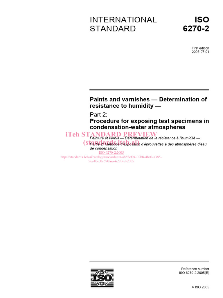Iso 6270 2 2005 | PDF | International Organization For Standardization ...