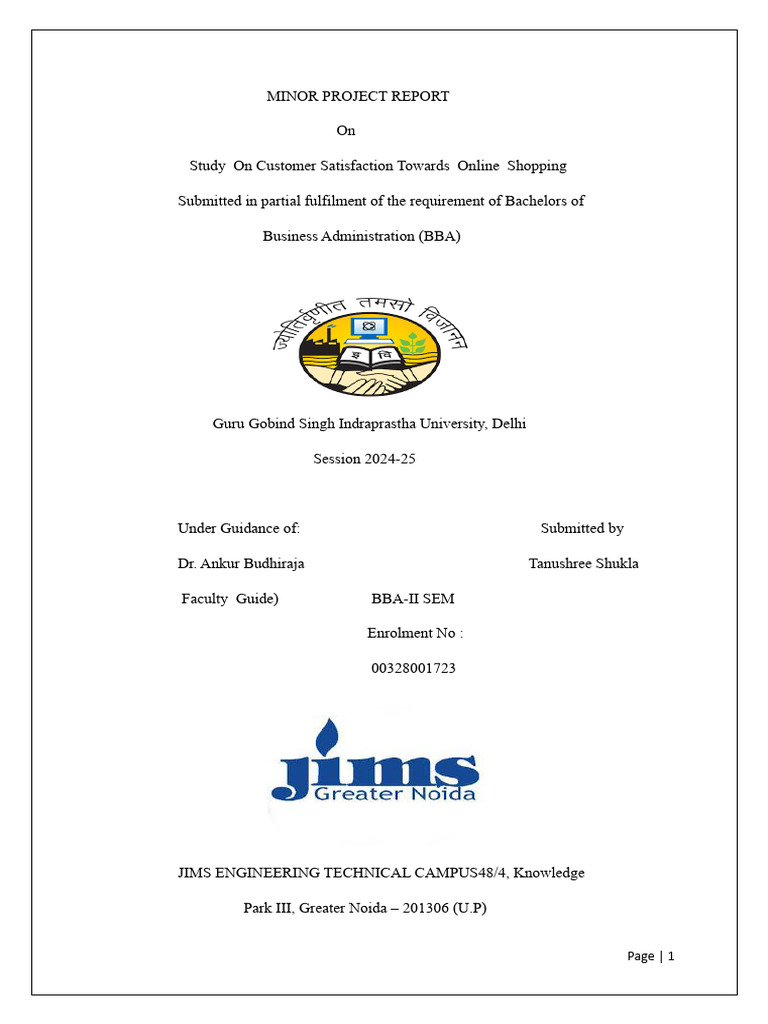 Customer Satisfaction in Online Shopping | PDF | Online Shopping | E ...