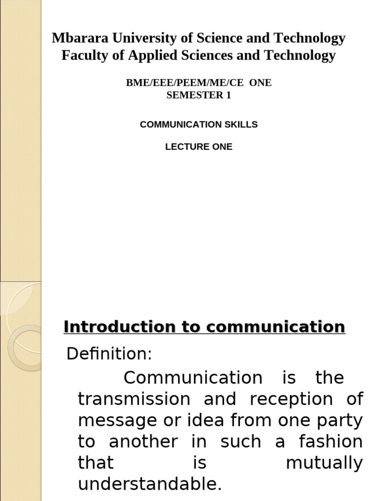 Introduction to Communication Skills | PDF | Communication | Information