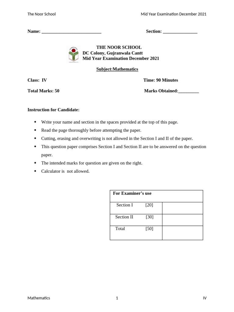 4-Maths | PDF | Numbers | Elementary Mathematics