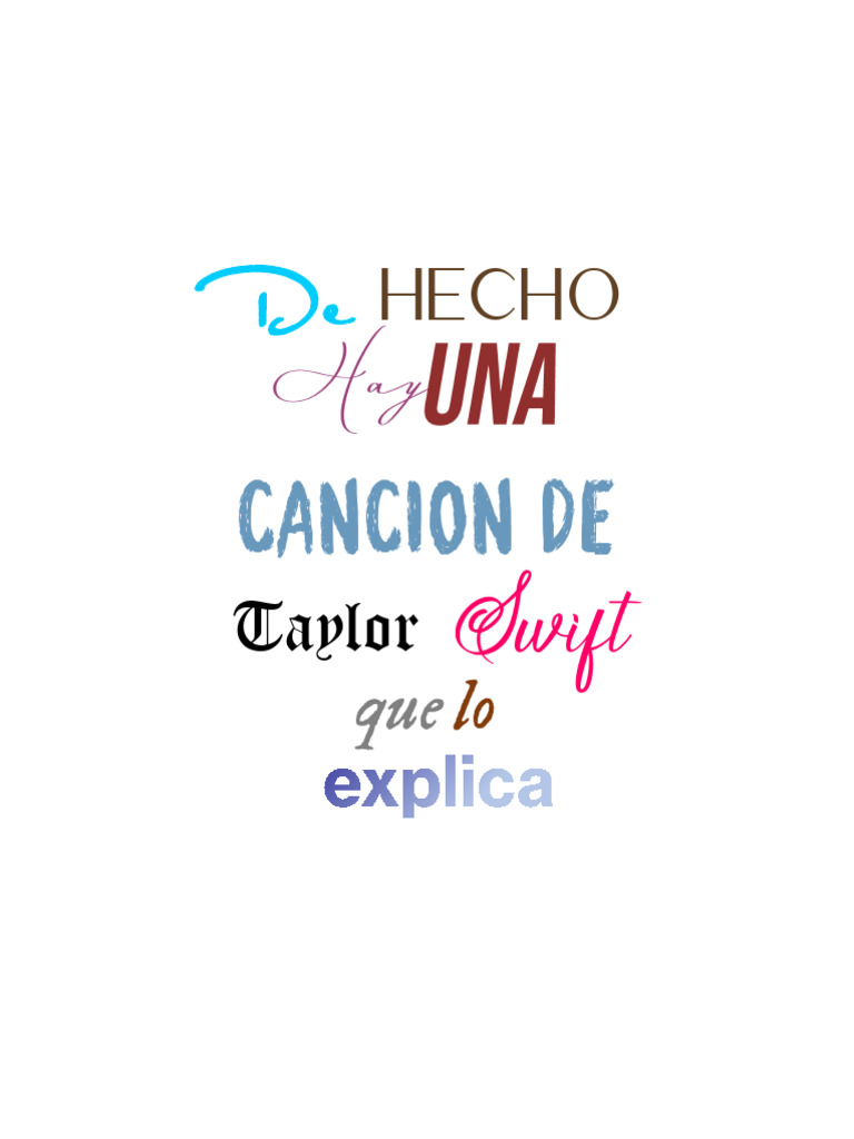 Análisis de Canciones de Taylor Swift | PDF