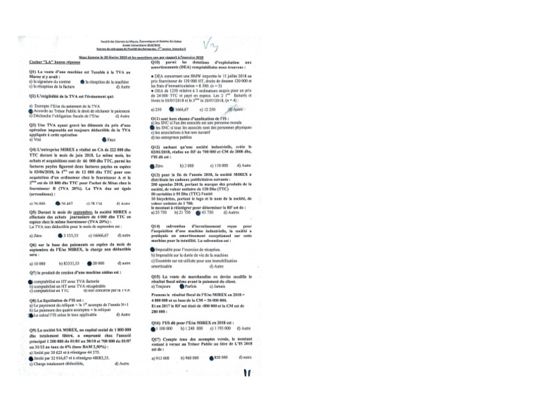 Fisca Exam | PDF
