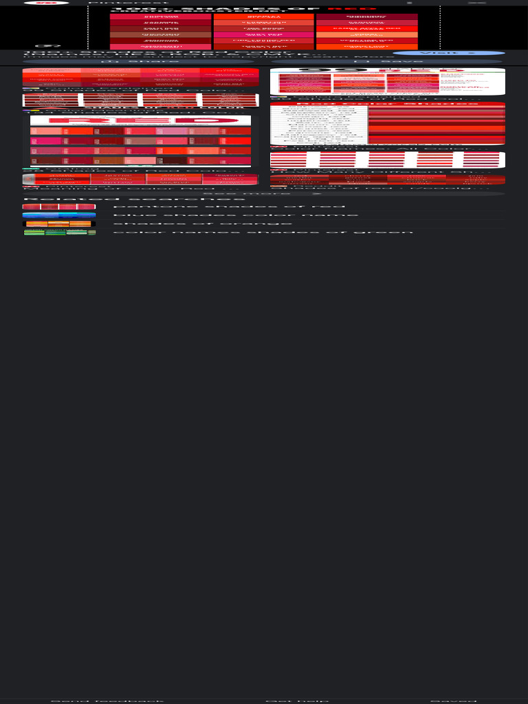 Shades of Red Colour - Google Search | PDF