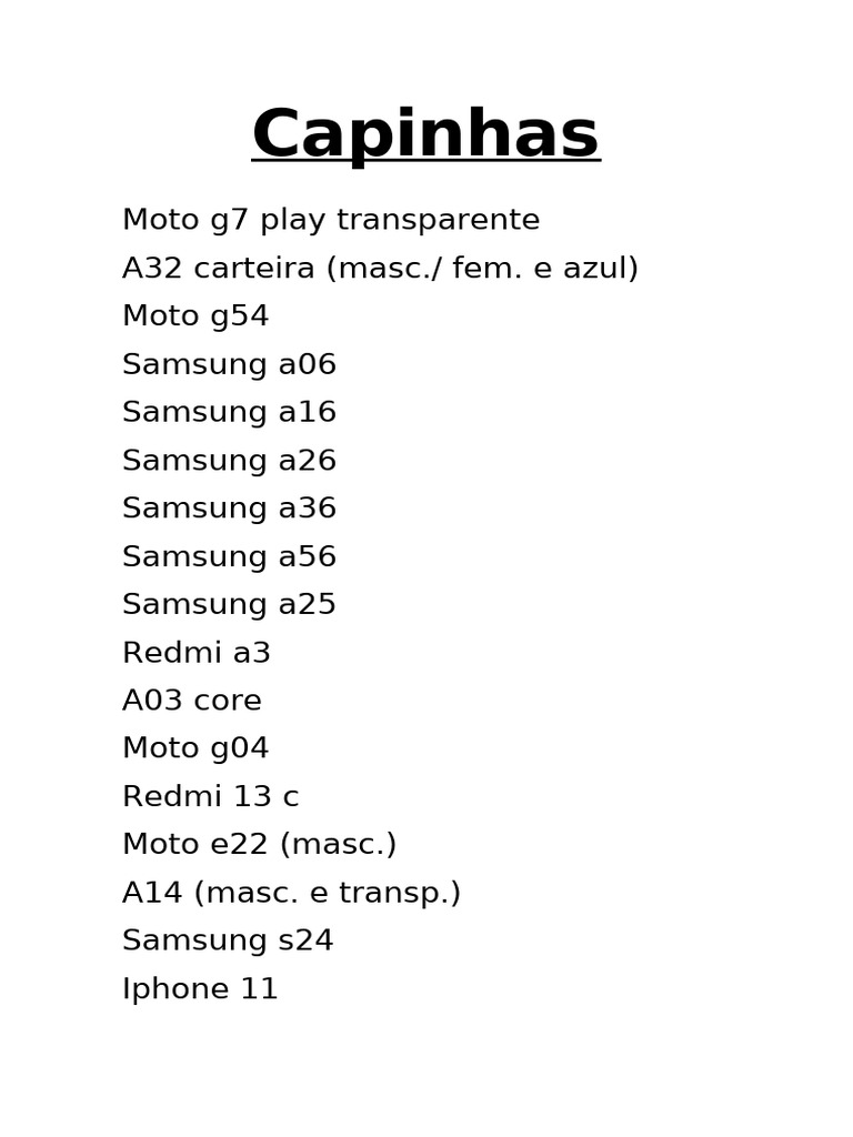 Capinhas Belo Horizonte | PDF