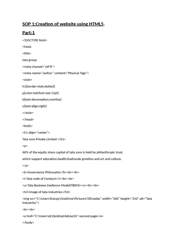 IT Practicals | PDF | Html | Software Engineering