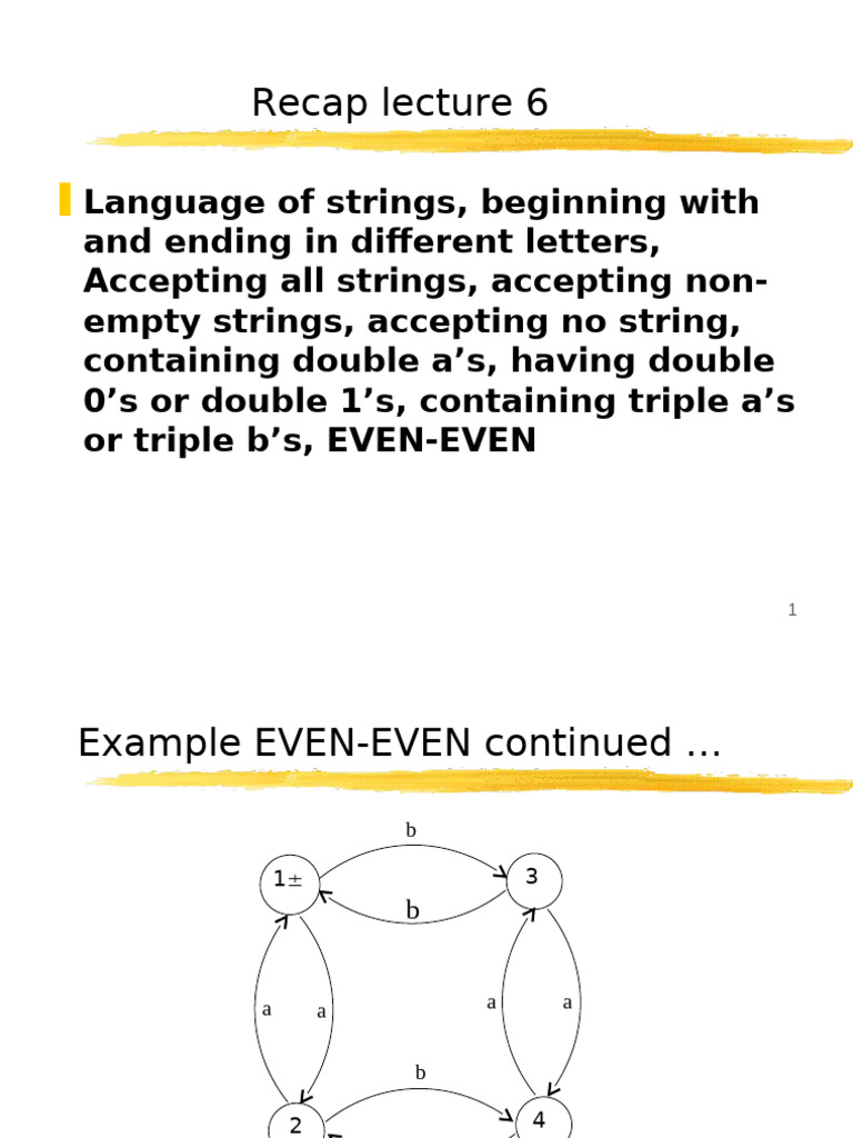 Lesson 07 Finite Automata III | PDF | String (Computer Science) | Formalism (Deductive)