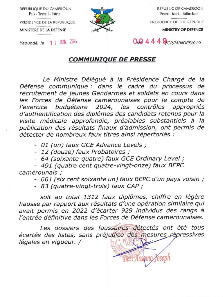 Communique de Presse | PDF