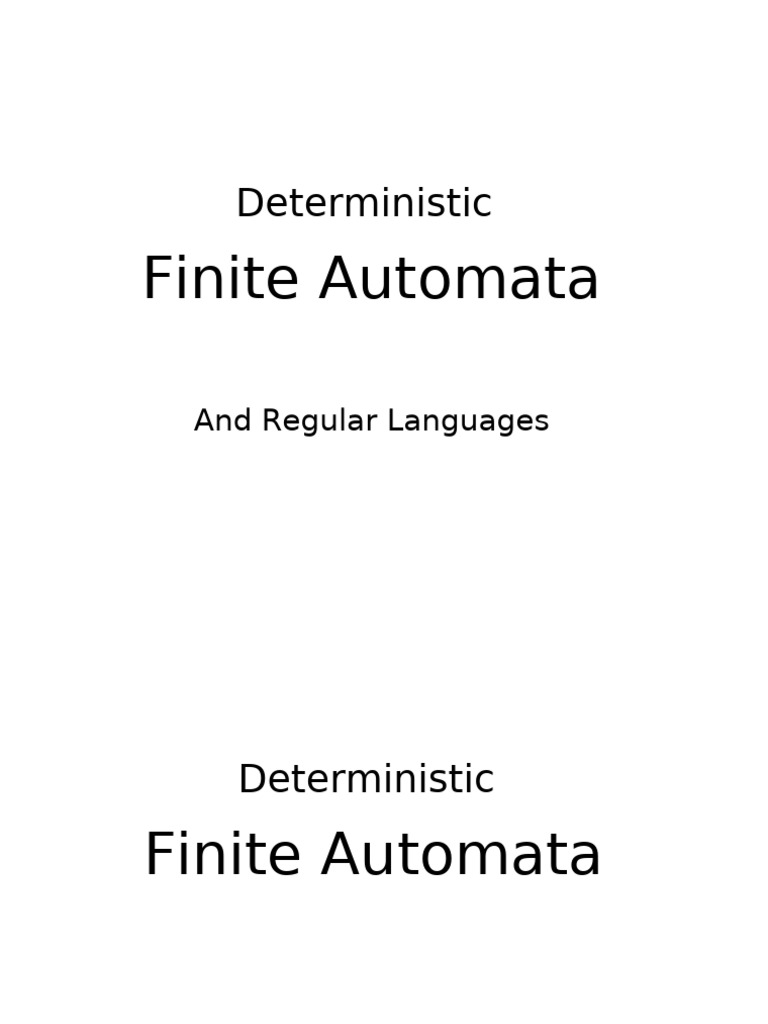 Lesson 03 Introduction to Languages_DFA and RL_ (1) | PDF | Automata Theory | String (Computer ...