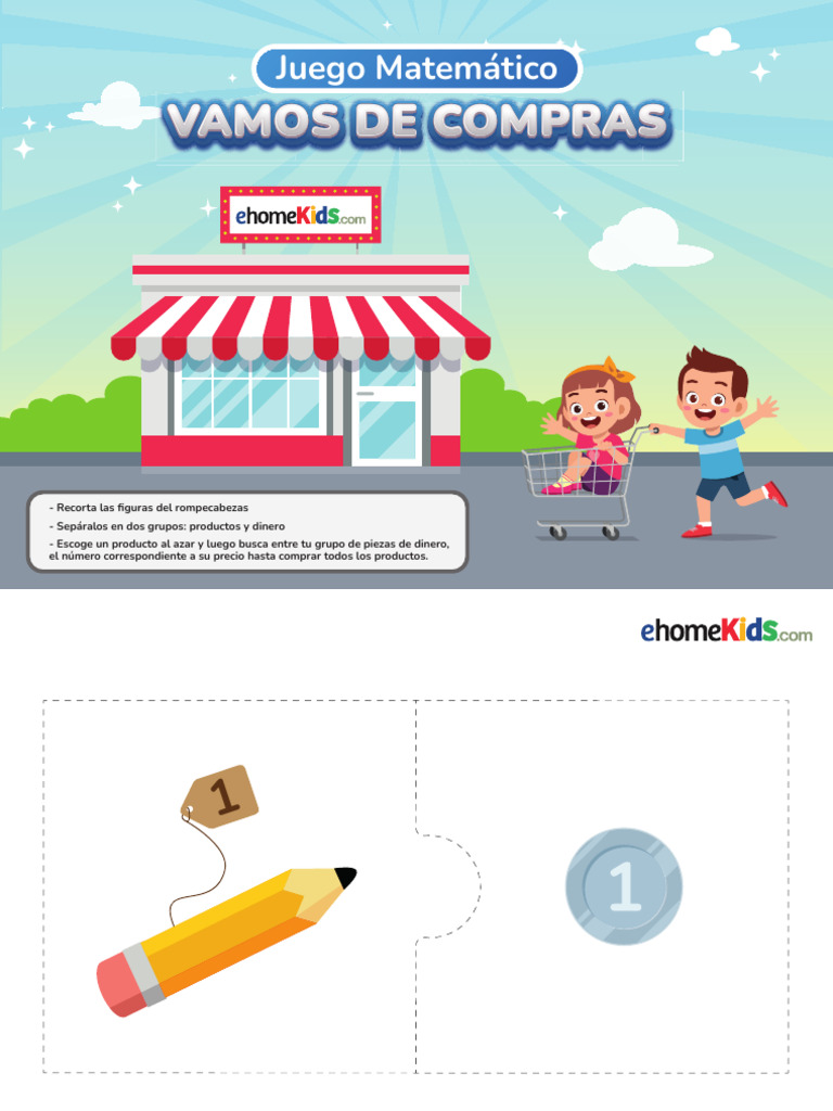 Juego Matematico Vamos de Compras | PDF