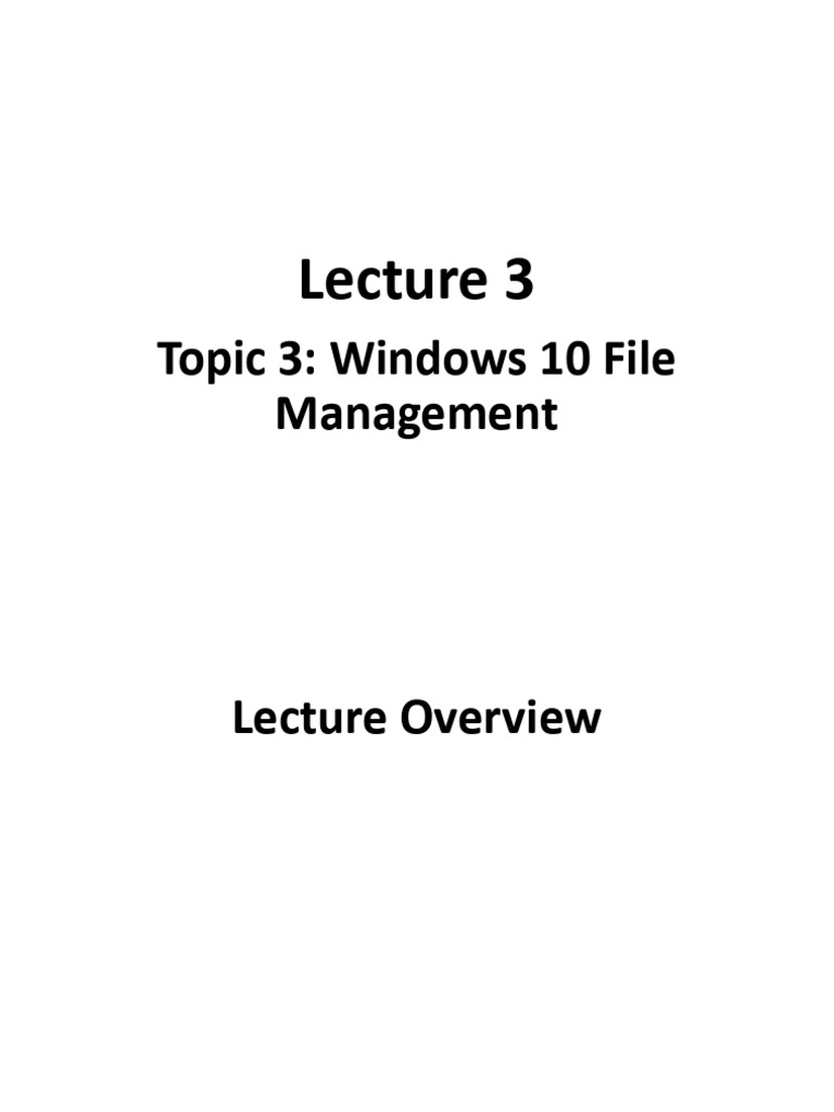 UCI 103 Topic 3 File Management | PDF | Computer File | Icon (Computing)