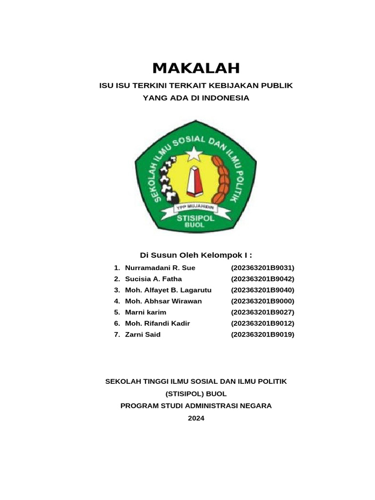 Isu Isu Kebijakan Publik Di Indonesia | PDF