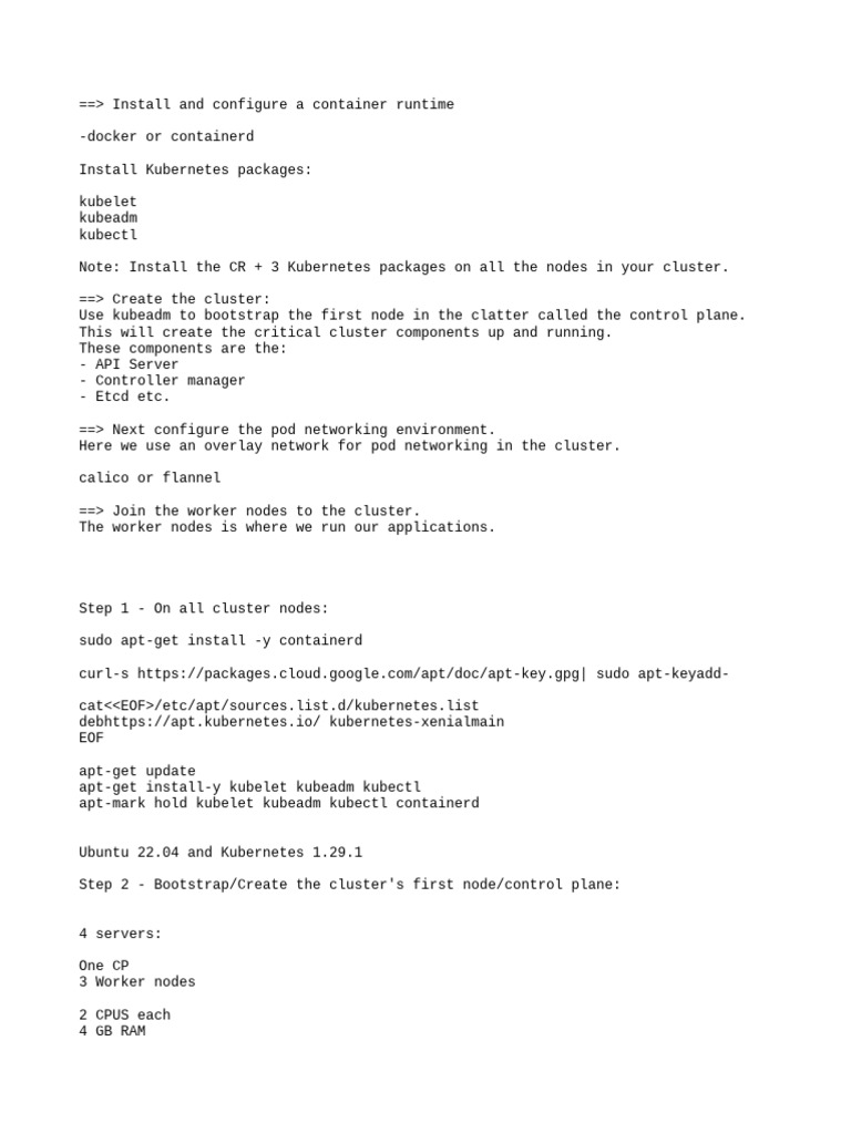 Install k8s Cluster | PDF | Operating System Technology | Operating System Families