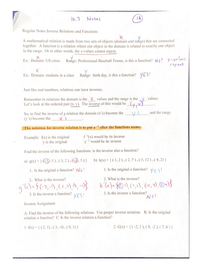 10.3 Notes KEY - EXIT SLIP | PDF