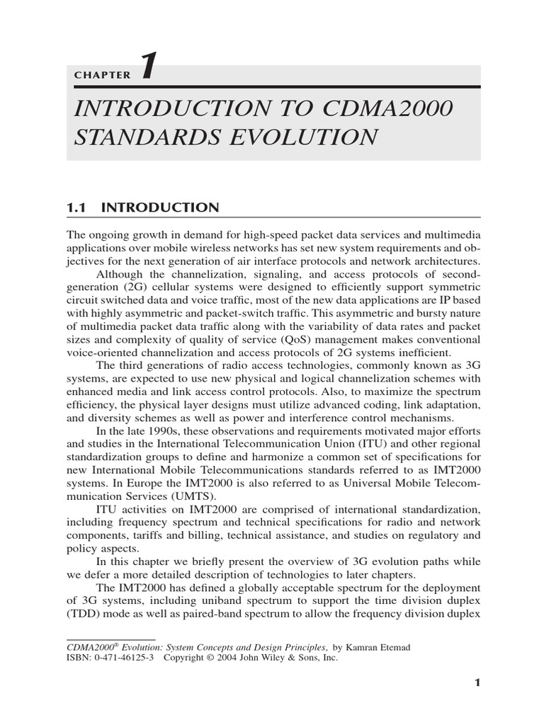 Introduction To Cdma2000 Standards Evolution | PDF | 3 G | Lte (Telecommunication)