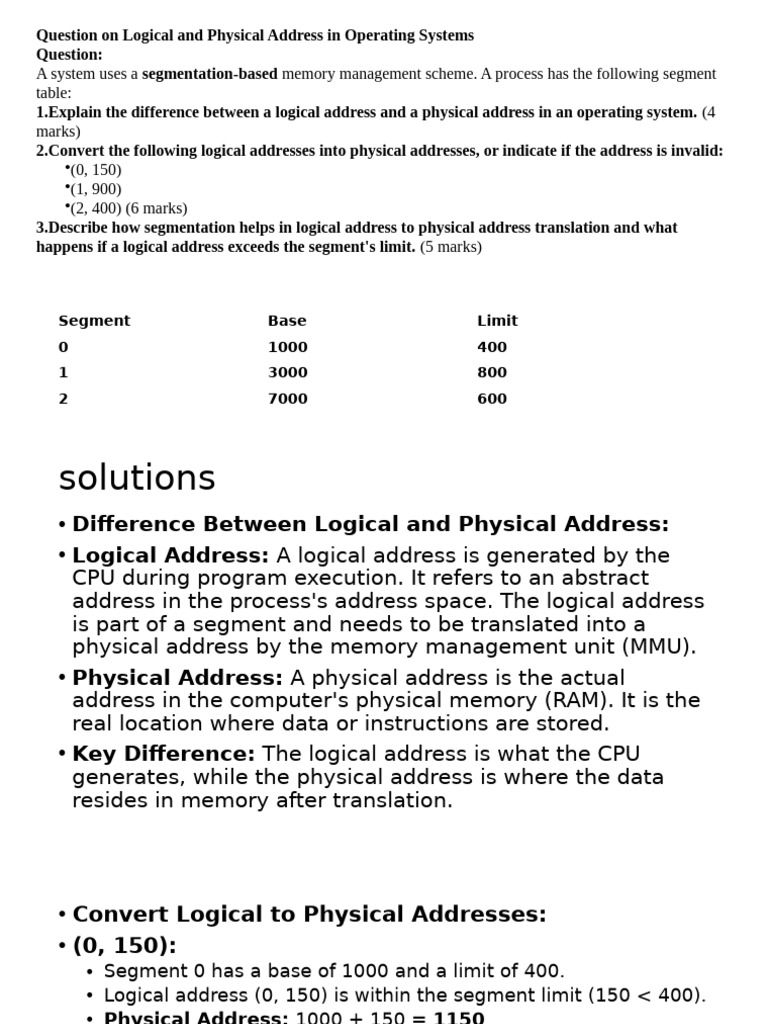 Memory Management Questions | PDF | Computer Memory | Computer Science