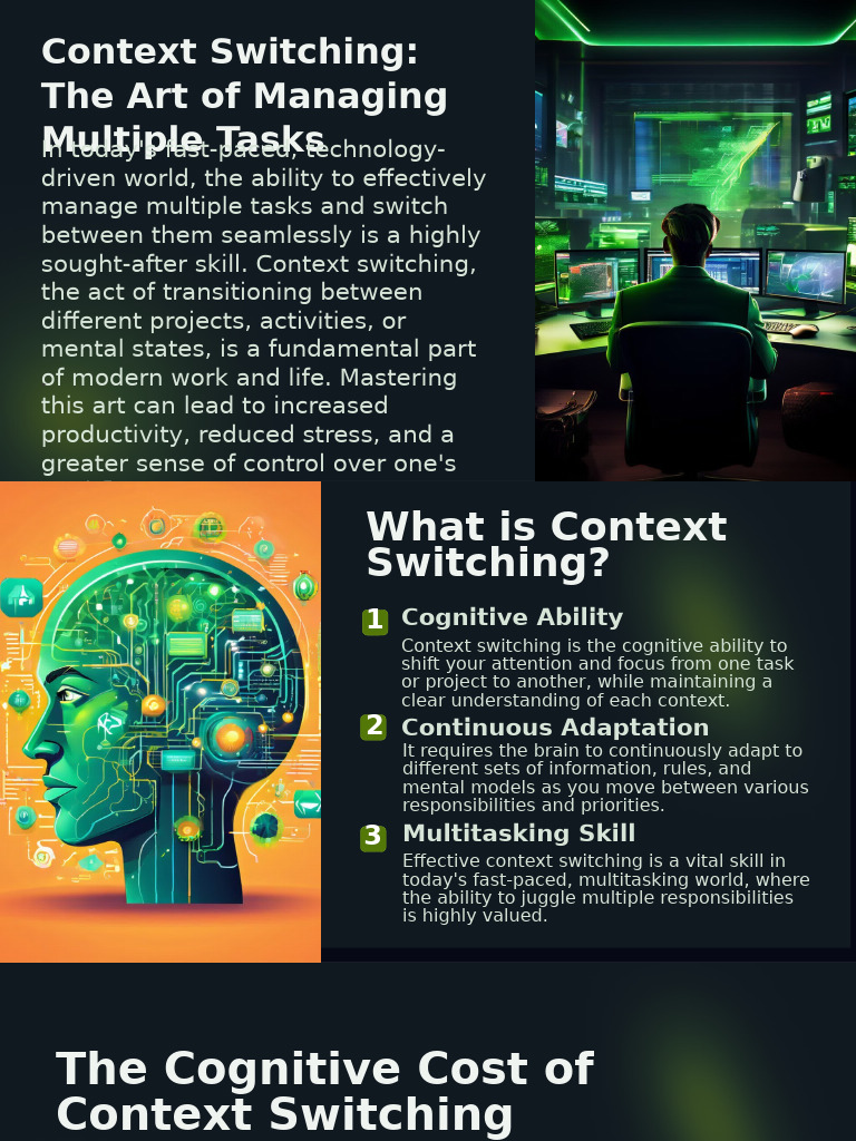 Context Switching the Art of Managing Multiple Tasks | PDF | Attention ...