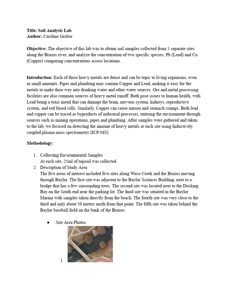 Annotated-soil Analysis Lab - Google Docs | PDF | Lead | Copper