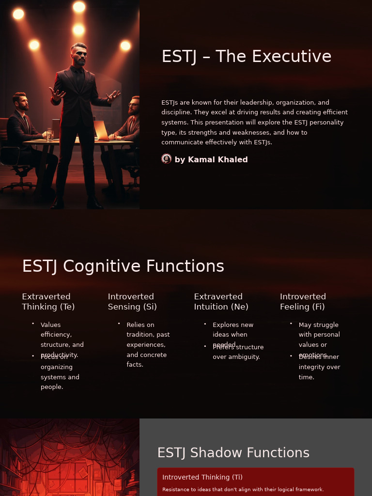 ESTJ-The-Executive (MBTI) | PDF | Social Psychology | Cognitive Science