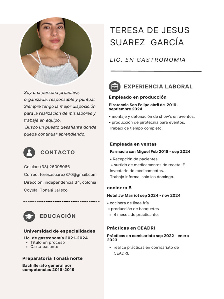 Currículum Teresa Suárez | PDF
