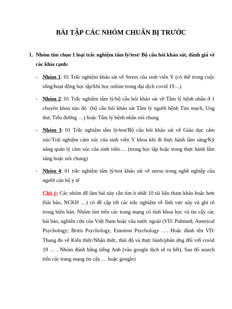 TH3.BÀI-TẬP-CÁC-NHÓM-CHUẨN-BỊ-Đánh-giá-TL | PDF