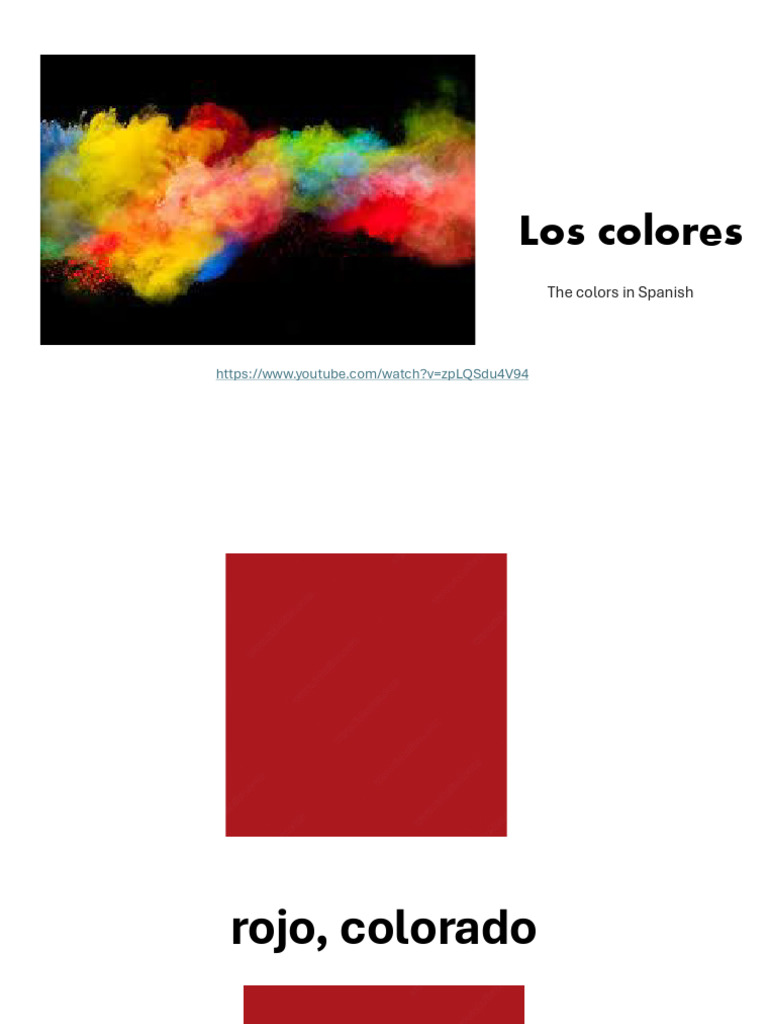 Los+colores+lesson | PDF