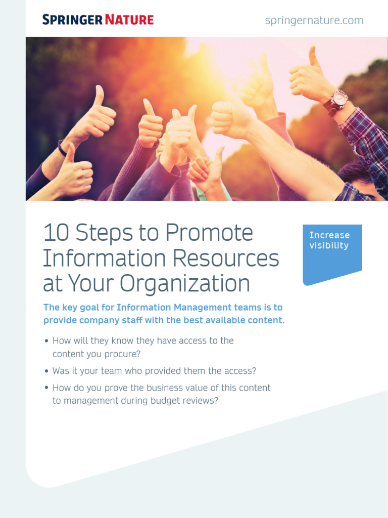 Promoting Information Resources | PDF | Information Science | Human ...