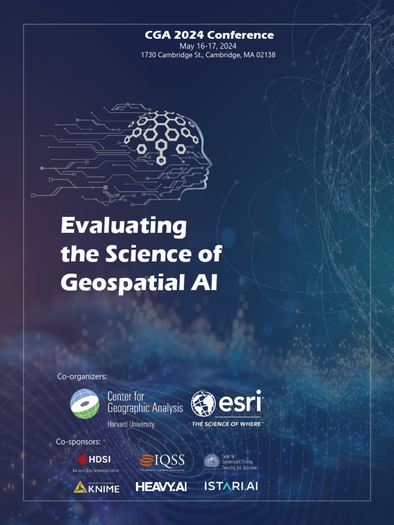 CGA 2024 Conference GeoAI Program | PDF | Science