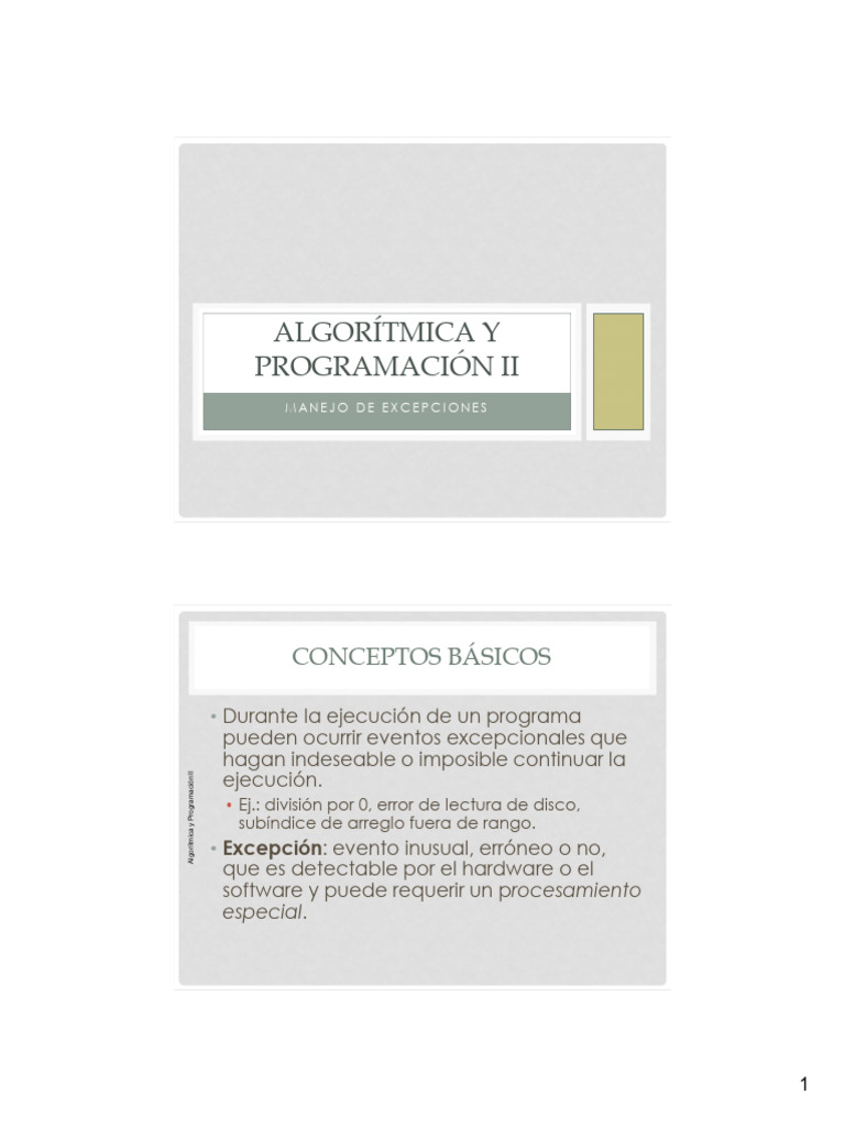 02a - Manejo de Excepciones 2023 | PDF | Programación de computadoras | Algoritmos